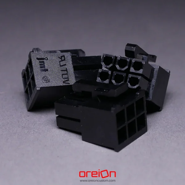 6PIN PCIE-VGA MALE CONNECTOR BLACK JMT ตัวผู้ - สายถักแต่งคอม ...