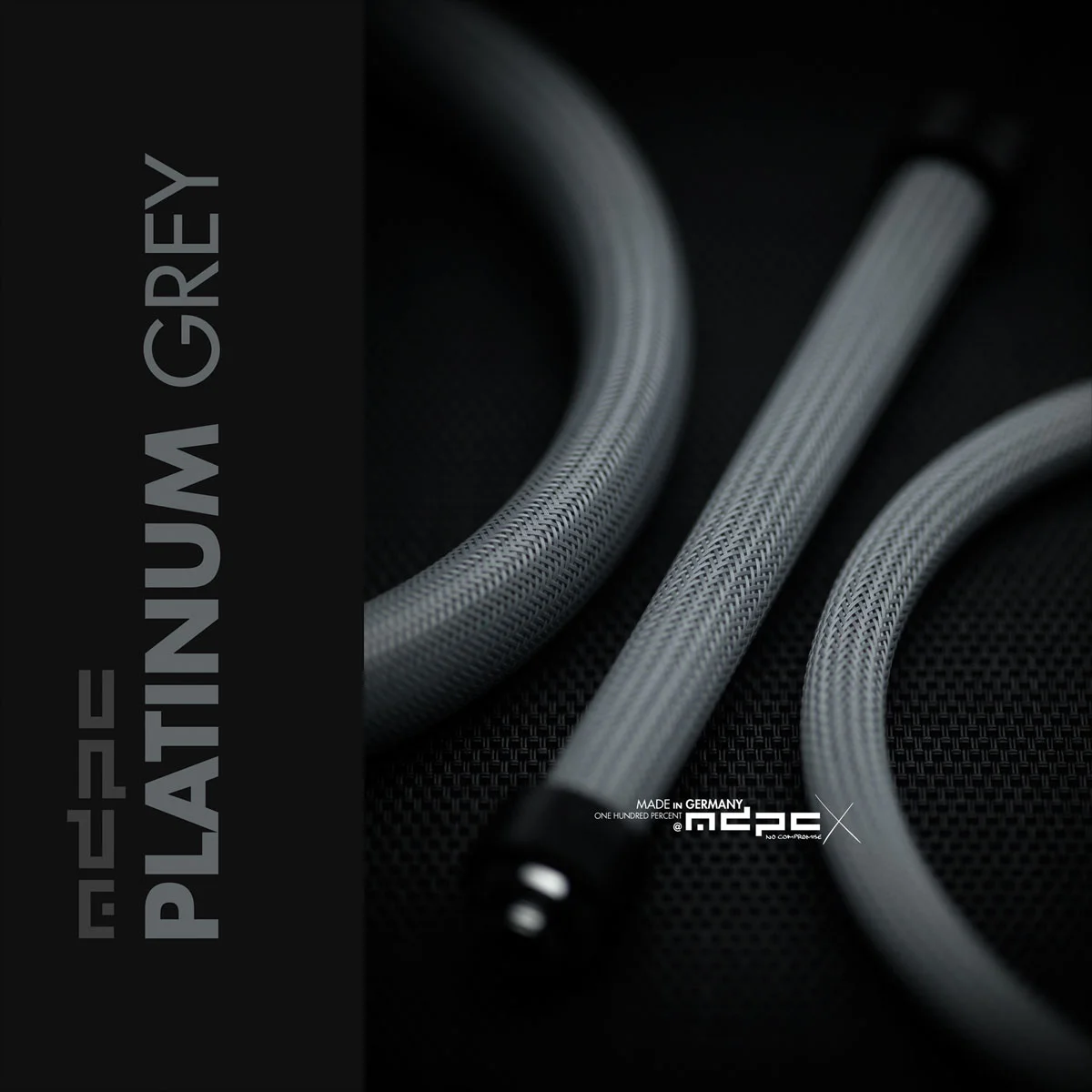 สายถัก platinum grey cable sleeve big - สายถักแต่งคอม OREiONCUSTOM MDPC-x