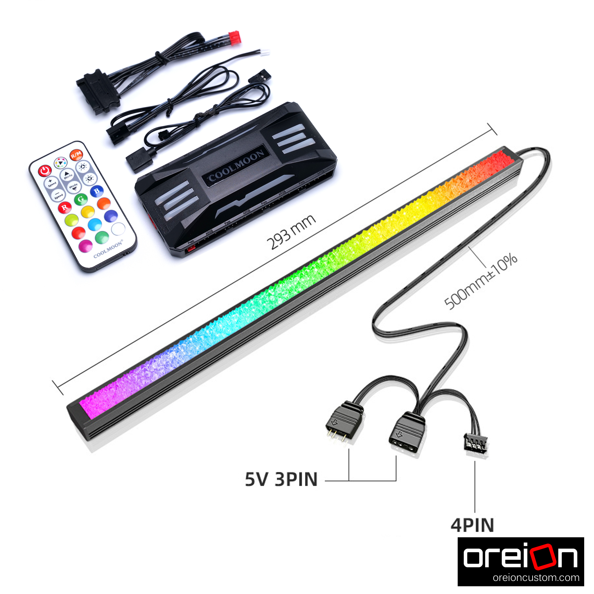 แท่งไฟ LIGHT BAR Diamond ray แต่งคอม COOLMOON 3pin ARGB